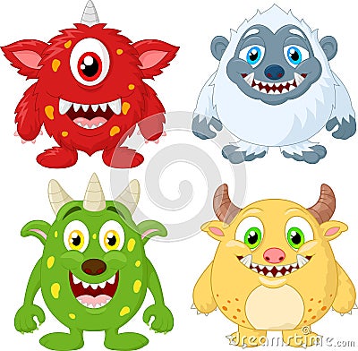 Cartoon Monster Collection Set Stock Vector - Image: 53892314