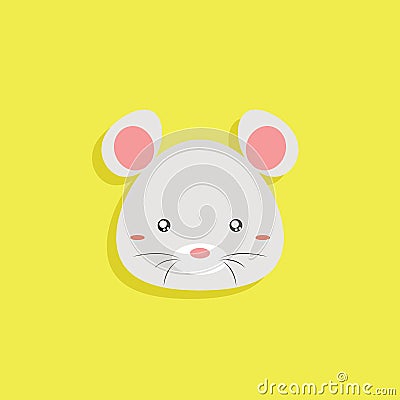 Cartoon Mouse Face Vector Illustration | CartoonDealer.com #86209084