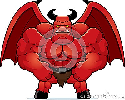 Cartoon Muscular Demon Stock Vector - Image: 51211823