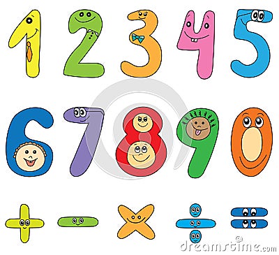Cartoon Numbers Royalty Free Stock Images - Image: 25991479