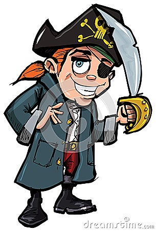 Cartoon Pirate With A Sword Royalty Free Stock Image - Image: 19156136
