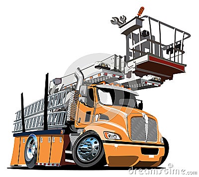 Cartoon Platform Lift Truck | CartoonDealer.com #319579061