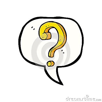 Cartoon Question Mark With Speech Bubble Royalty-Free Stock Photography ...