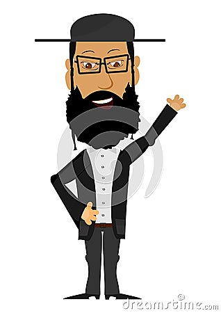 Cartoon Rabbi On A White Background Stock Image - Image: 35796221