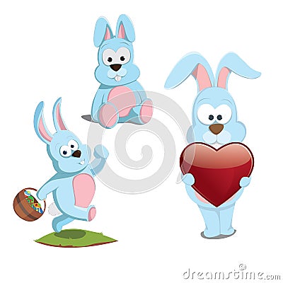 Cartoon Rabbits Stock Vector - Image: 51131439