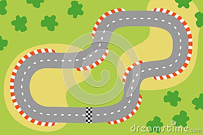 Cartoon Race Track. Top View Royalty-Free Stock Photo | CartoonDealer ...