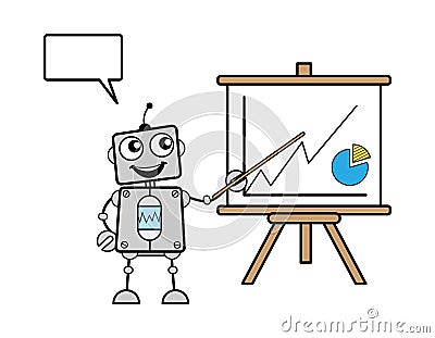 Cartoon Robot With Presentation Baord Royalty-Free Stock Image ...