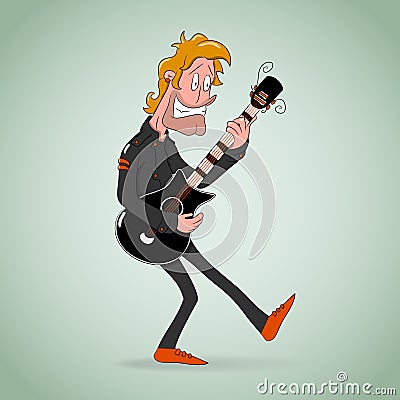 Cartoon Rock Guitarist Stock Photography - Image: 26741702