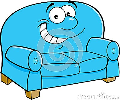 Cartoon Smiling Couch. Stock Vector - Image: 70137583