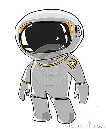 Cartoon Spaceman Looks A Cute Royalty-Free Stock Photo | CartoonDealer ...