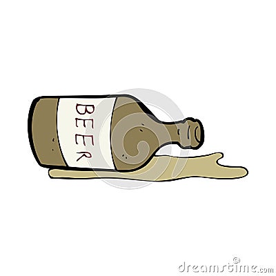 Cartoon Spilled Beer Royalty Free Stock Photography - Image: 37037227