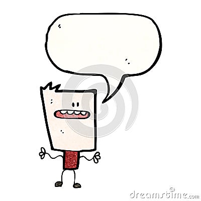Cartoon Square Head Man Stock Images - Image: 38049784