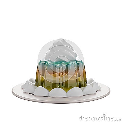 Cartoon Style Delicious Jello 3D. Royalty-Free Stock Photography ...