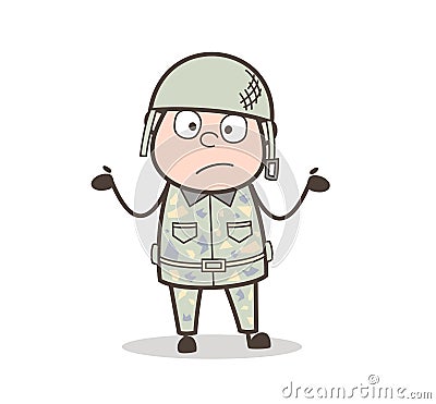 Cartoon Surprised Soldier Vector Character Stock Image | CartoonDealer ...
