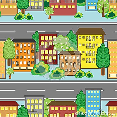 Cartoon Town Royalty Free Stock Images - Image: 19420579