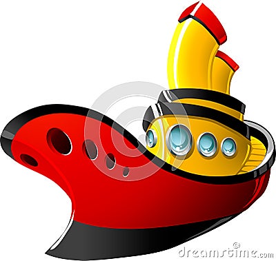 Cartoon Tugboat | CartoonDealer.com #16366065
