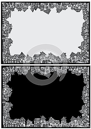 Cartoon Vector Construction Town Border Stock Vector - Illustration of ...