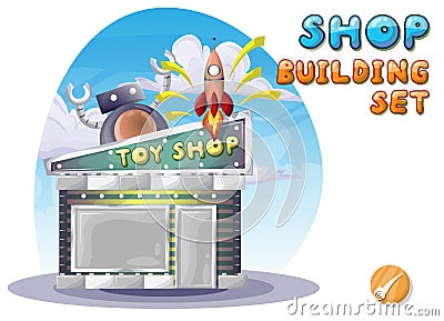 Cartoon Vector Toy Shop For Game And Animation Stock Vector - Image ...