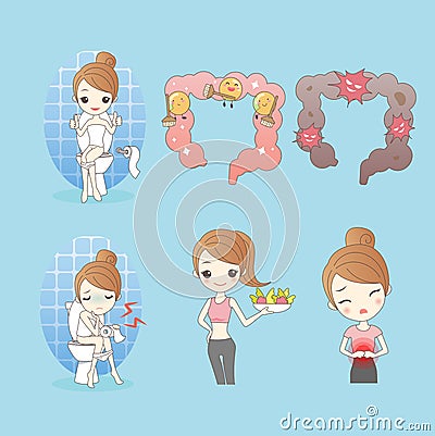 Cartoon Woman With Constipation | CartoonDealer.com #78242455