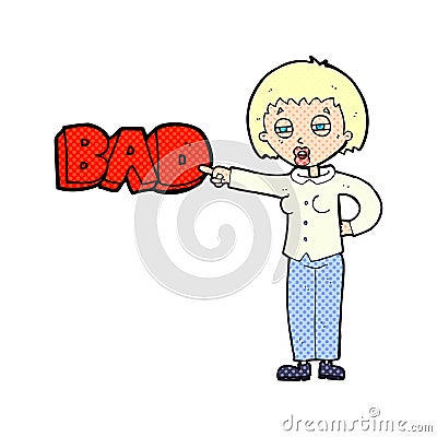 Cartoon Woman Judging Stock Image | CartoonDealer.com #52969093