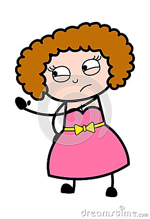 Cartoon Young Lady Threatening Royalty-Free Stock Photo | CartoonDealer ...