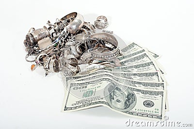 Cash For Sterling Silver Scrap Stock Photos - Image: 19065573