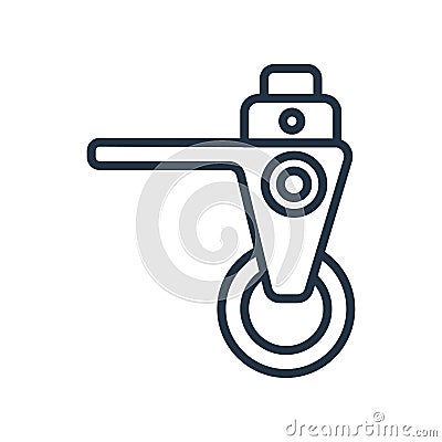 Caster Icon Vector Isolated On White Background, Caster Sign ...