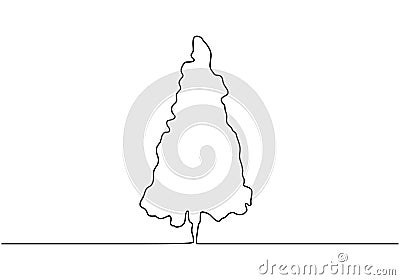 Casuarina Tree One Continuous Line Drawing Minimalism And Simplicity ...