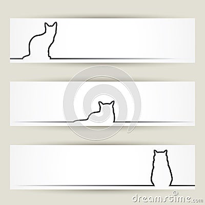 Cat Banners Royalty Free Stock Images - Image: 30383399