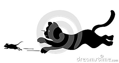 Cat Chasing A Mouse Royalty Free Stock Images - Image: 30829519