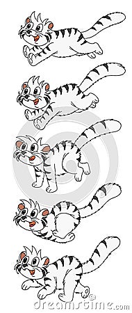 Cat Running Stock Illustration - Image: 43462569