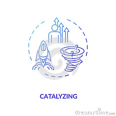 Catalyzing Concept Icon Cartoon Vector | CartoonDealer.com #186077529
