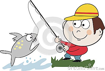 Catching Fish Cartoon Stock Photography | CartoonDealer.com #16215578