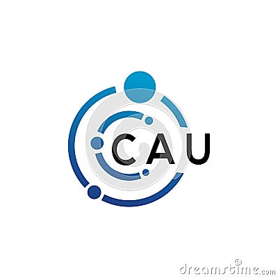 CAU Letter Logo Design On White Background. CAU Creative Initials ...