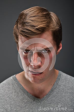 Caucasian Man With A Psychopathic Stare Portrtait Royalty Free Stock ...