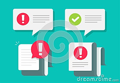 Caution And Check Mark Notices Important Notifications Text Push ...