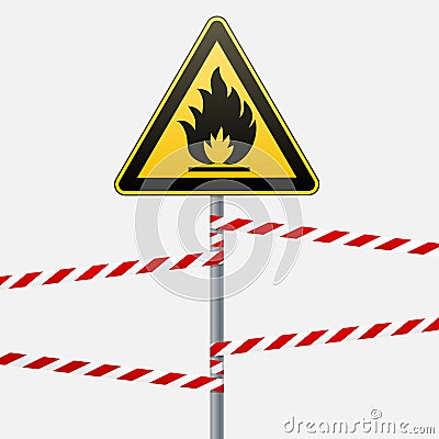 Caution - Fire Hazard Combustible Environment. Flammable Liquids Or ...