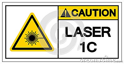 Caution Laser 1C Symbol Sign ,Vector Illustration, Isolate On White ...
