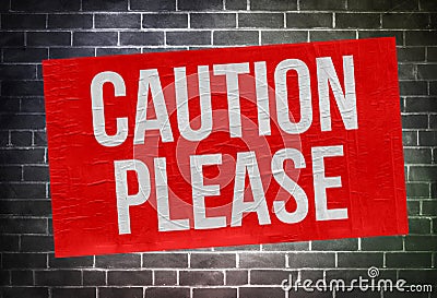 Caution Please Sign Stock Photography | CartoonDealer.com #126885194
