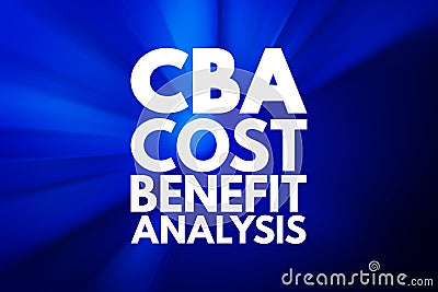 CBA - Cost-benefit Analysis Acronym, Business Concept Background ...
