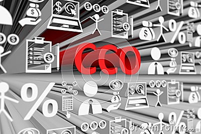 CCO Concept Blurred Background 3d Stock Illustration | CartoonDealer ...