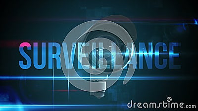 CCTV Camera with Surveillance Text Stock Footage - Video of television ...