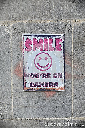 CCTV Smiley Face Sign Royalty-Free Stock Photo | CartoonDealer.com ...