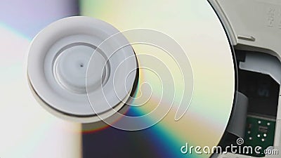 Front View of DVD Tray Putting in Disc and Closing Stock Footage ...