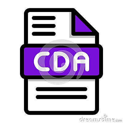 Cda File Icon. Flat Audio File, Icons Format Symbols. Vector ...