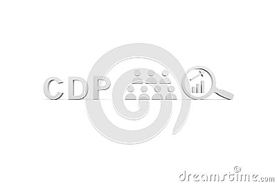 CDP Concept White Background 3d Royalty-Free Illustration ...