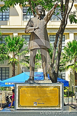 Sergio Osmena Statue In Cebu, Philippines Editorial Photo ...