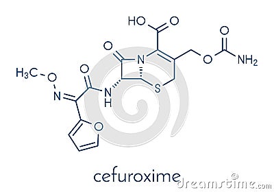 Cefuroxime Second Generation Cephalosporin Antibiotic Molecule ...