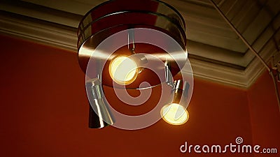 Set of Ceiling Lights on or Off in Room Stock Footage - Video of ...