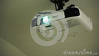 Ceiling Video Projector. Projector Installed on the Ceiling of ...